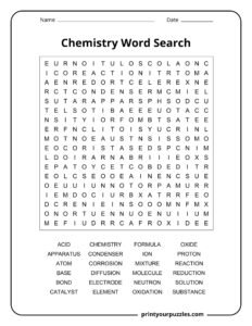 Science Word Searches | Print Your Puzzles