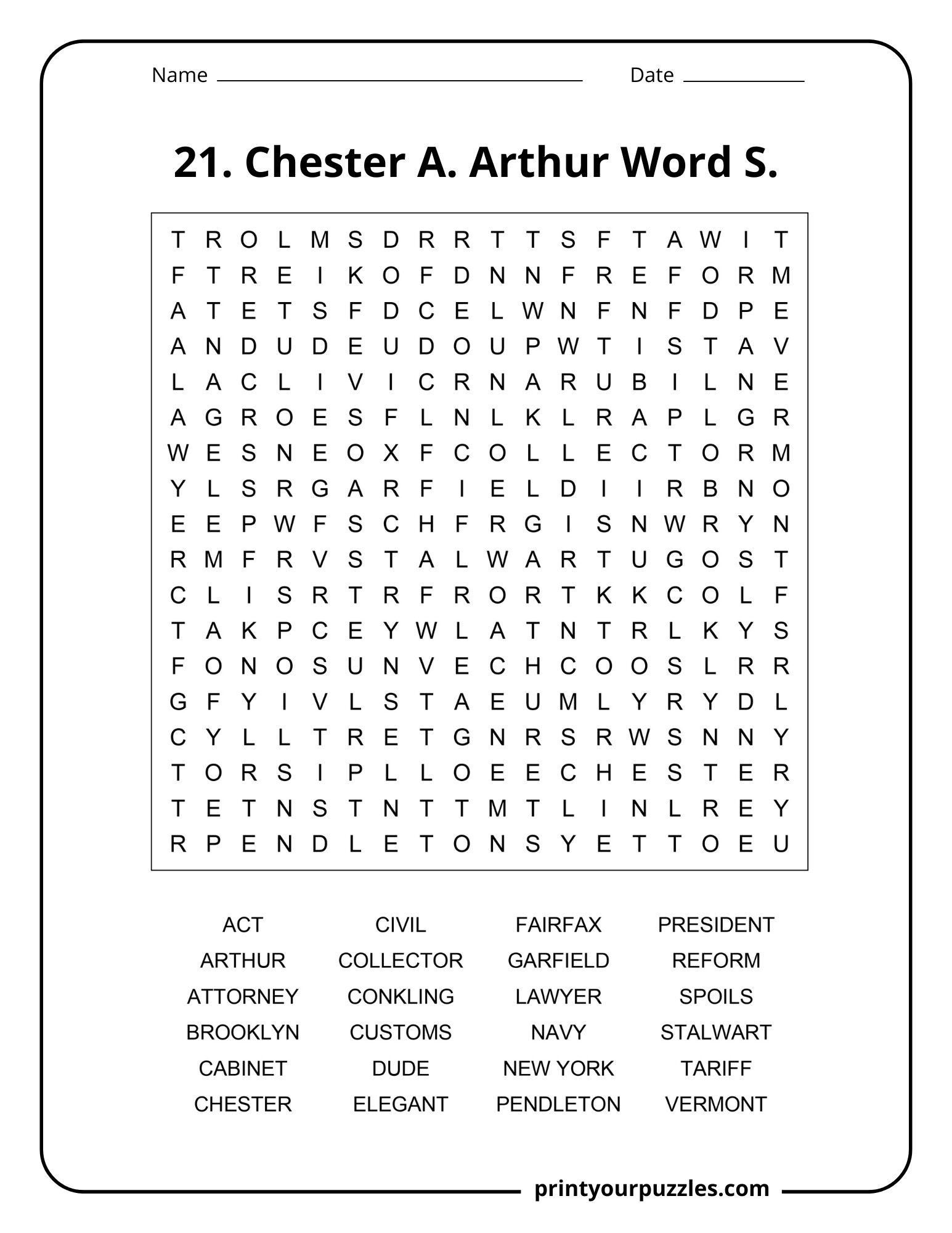 Word Searches | Print Your Puzzles