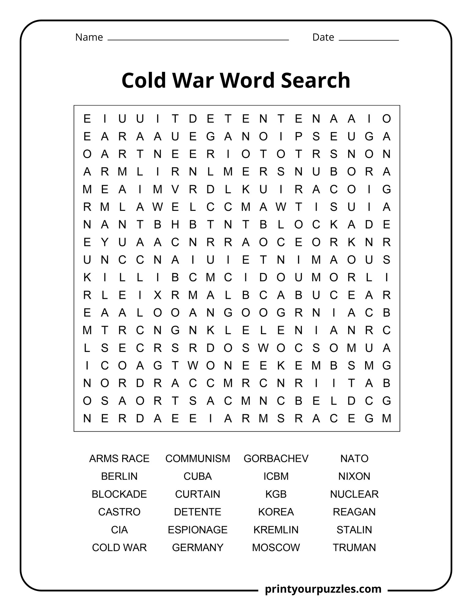 Word Searches | Print Your Puzzles