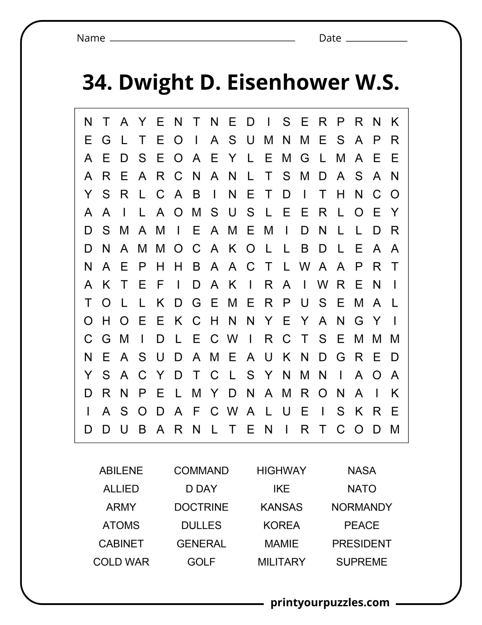 Word Searches | Print Your Puzzles