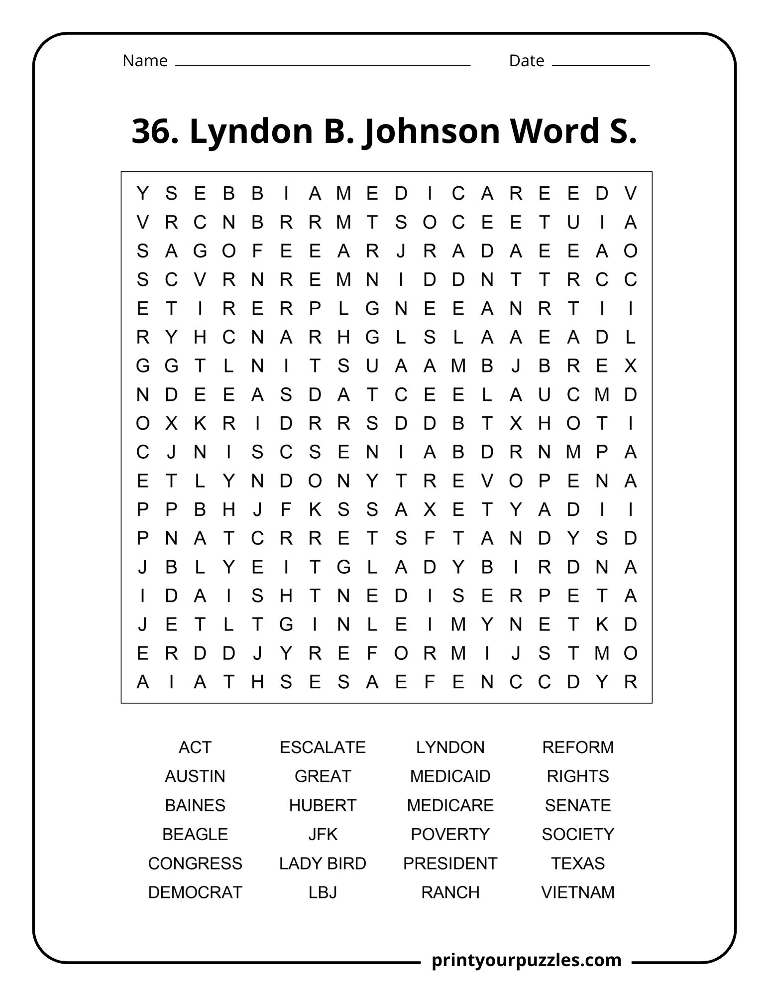 Word Searches | Print Your Puzzles