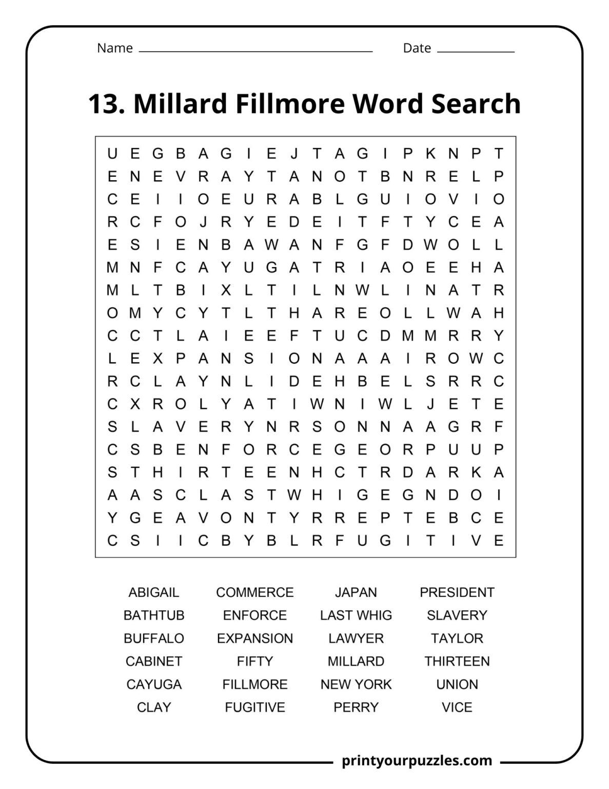 Word Searches | Print Your Puzzles