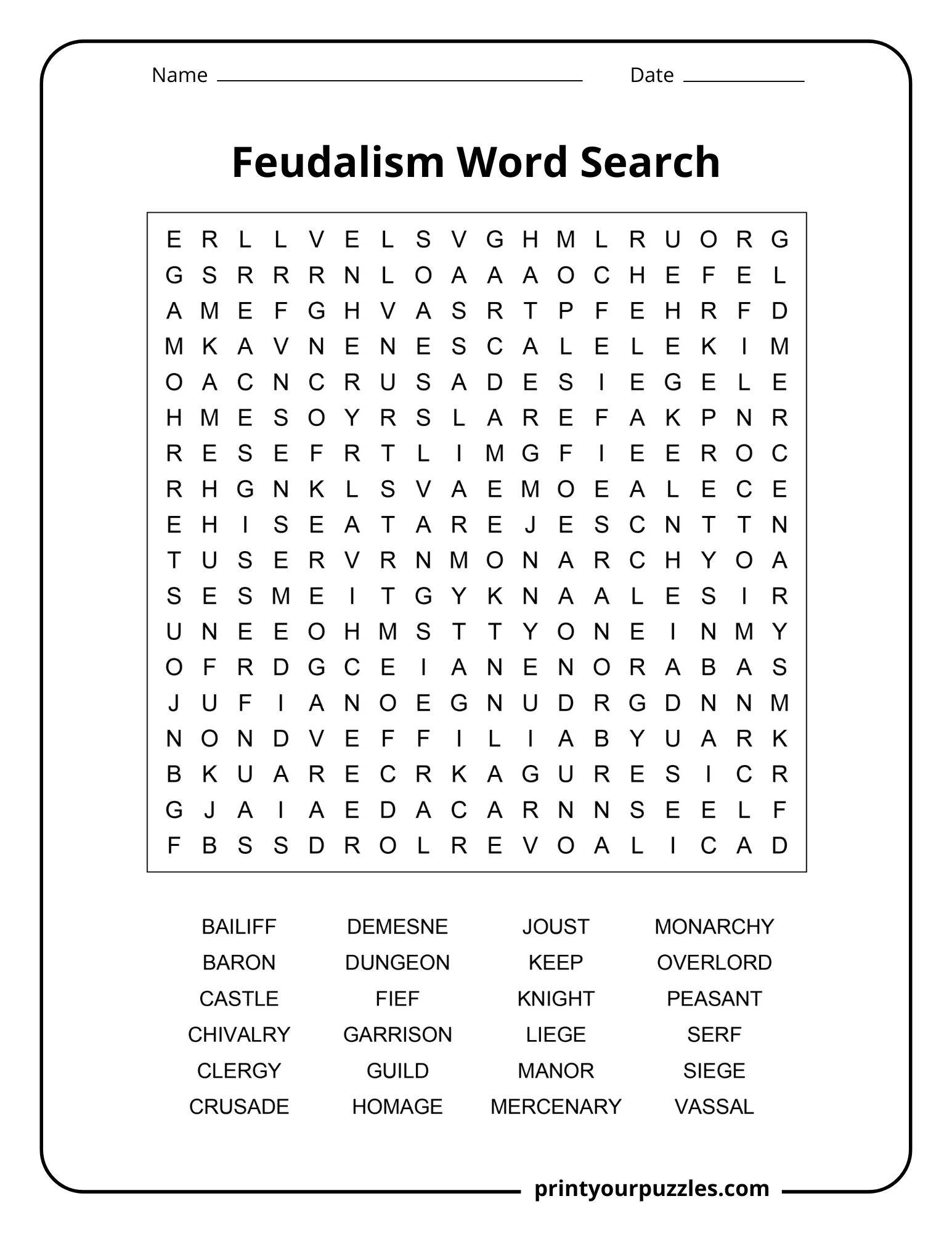 Word Searches | Print Your Puzzles