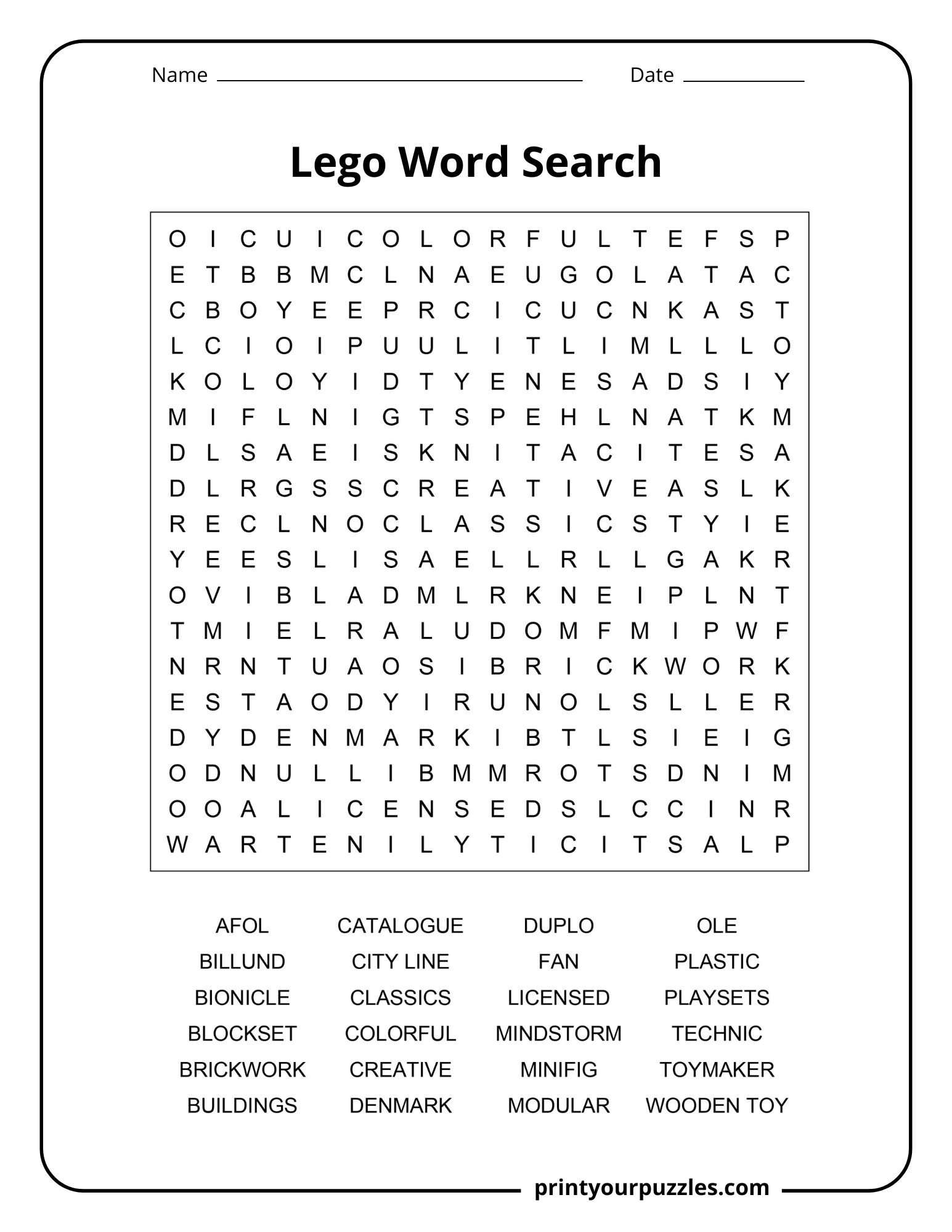 Word Searches | Print Your Puzzles