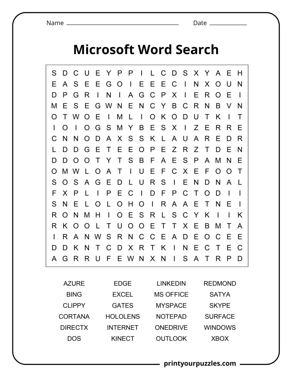 Word Searches | Print Your Puzzles
